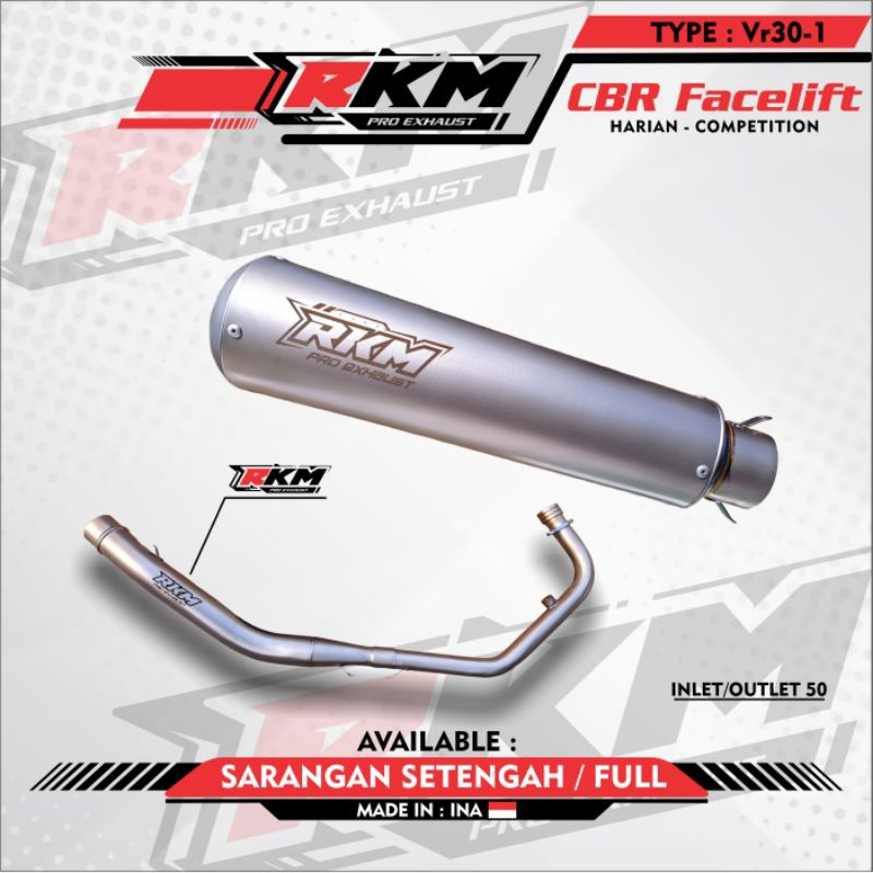 Jual Knalpot Fullset CBR Facelift // ORIGINAL RKM PRO EXHAUST | Shopee ...
