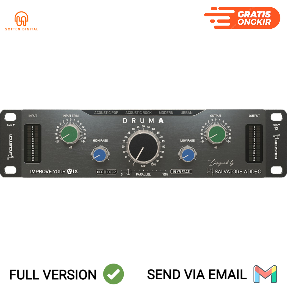 Jual Acustica Audio - Druma VST Plugin easy-to-use drum processor ...
