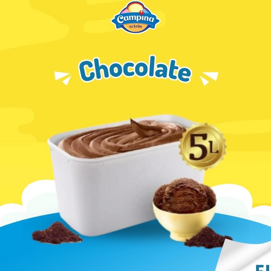 Jual GDFN7896 KODE 77 Ice Cream Campina 5 Liter Swiss Style Chocolate ...