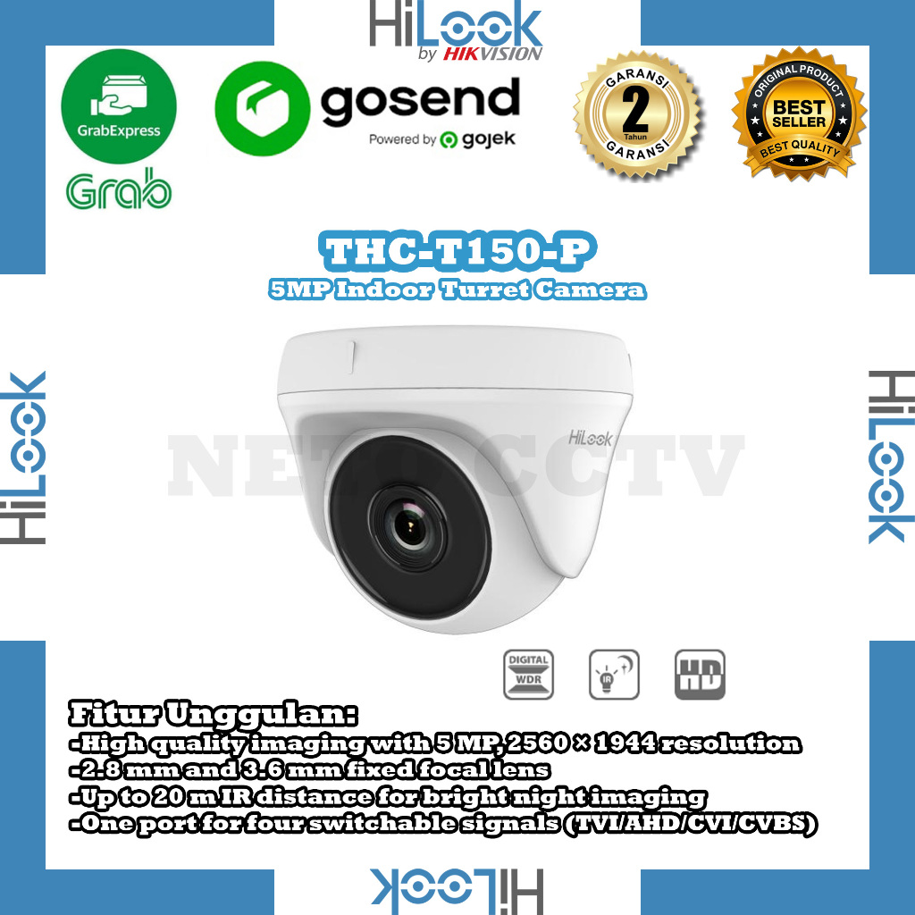 Jual Kamera CCTV Indoor 5MP HiLook THC-T150-P Garansi Resmi 2th ...
