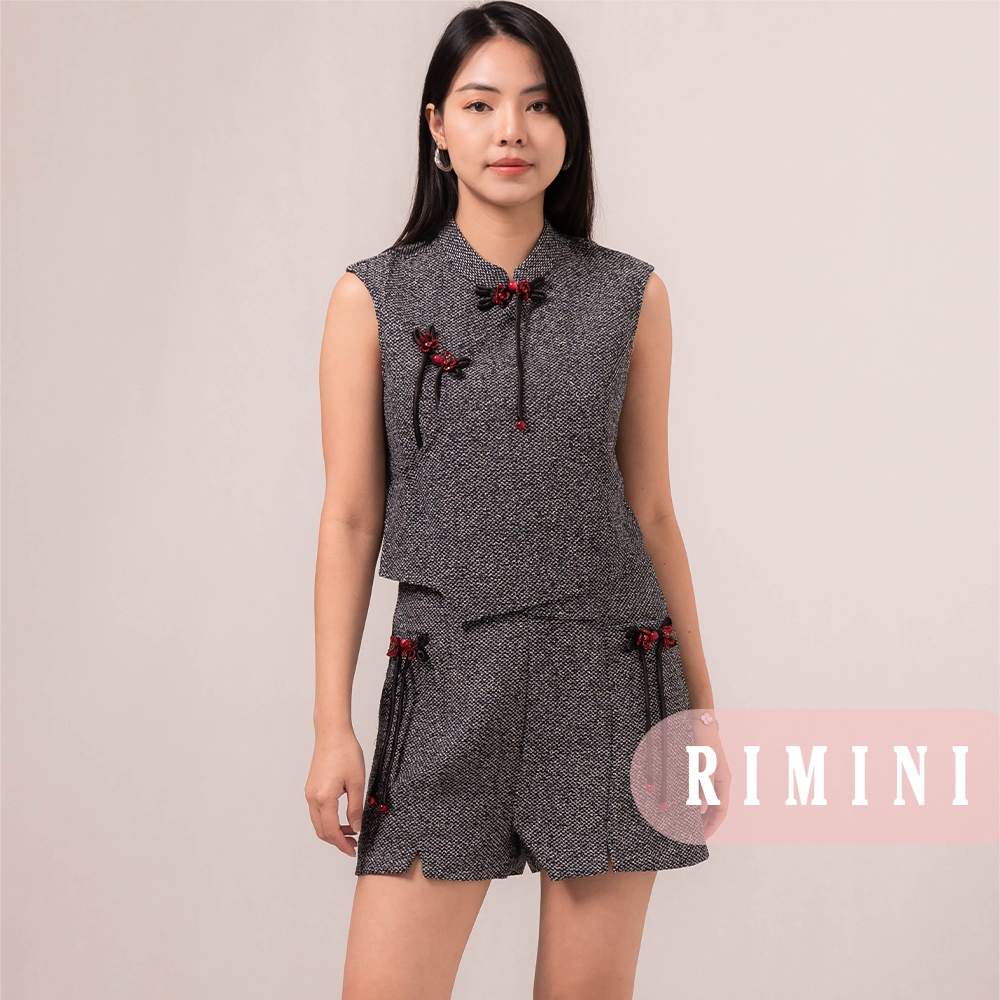 Jual RIMINI - Setelan Wanita Yukensi Tweed Kerah Shanghai Cheongsam XS ...