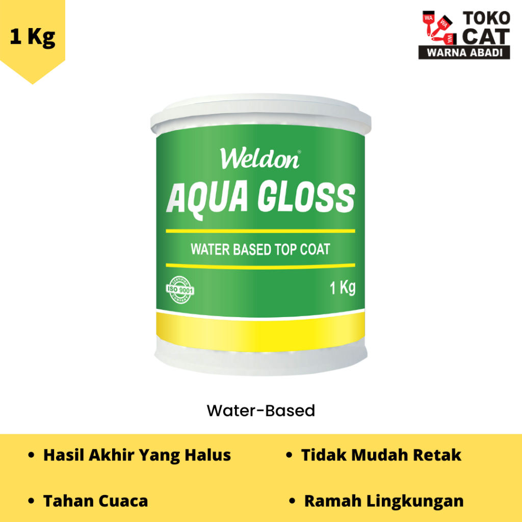 Jual CAT WELDON AQUAGLOSS KEMASAN 1 KG | Shopee Indonesia