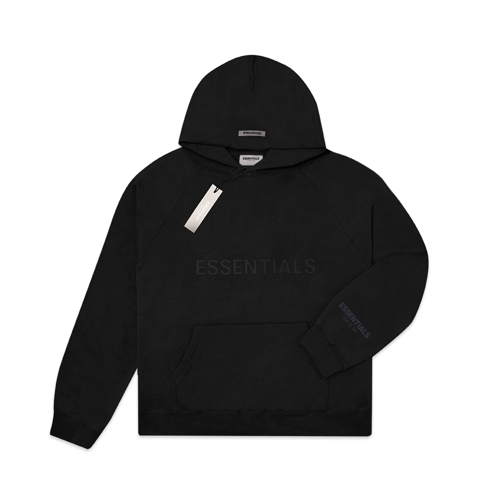 Jual FOG Essentials Black Text Hoodie | Shopee Indonesia