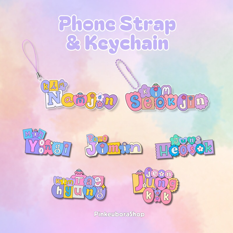 Jual Phone Strap BTS | Keychain Nama BTS | Shopee Indonesia