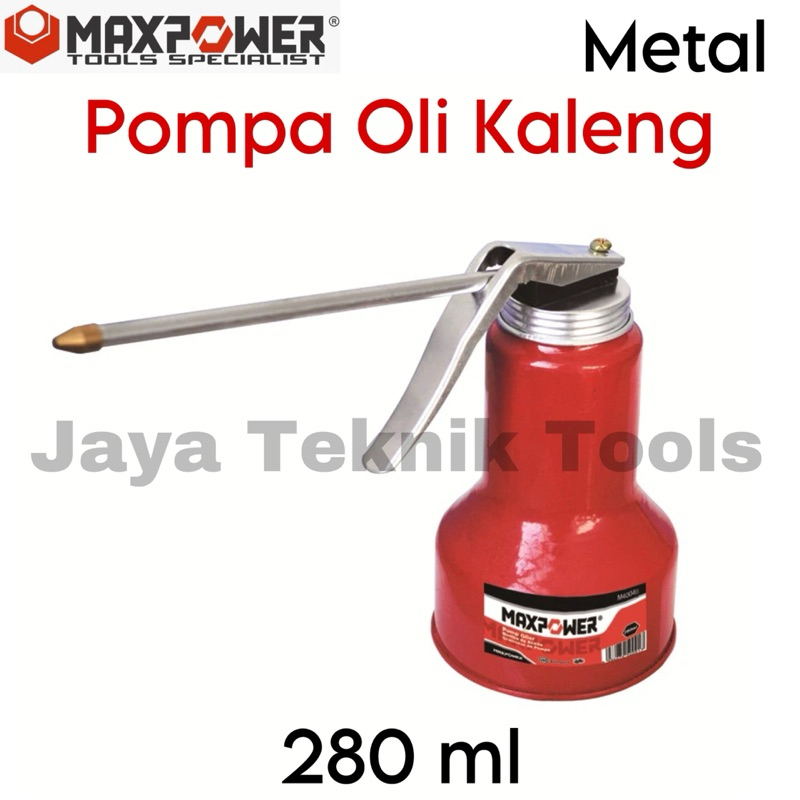 Jual Oil Can 280 ml Maxpower Oli Kaleng Pompa Botol Metal Grease Oiler ...