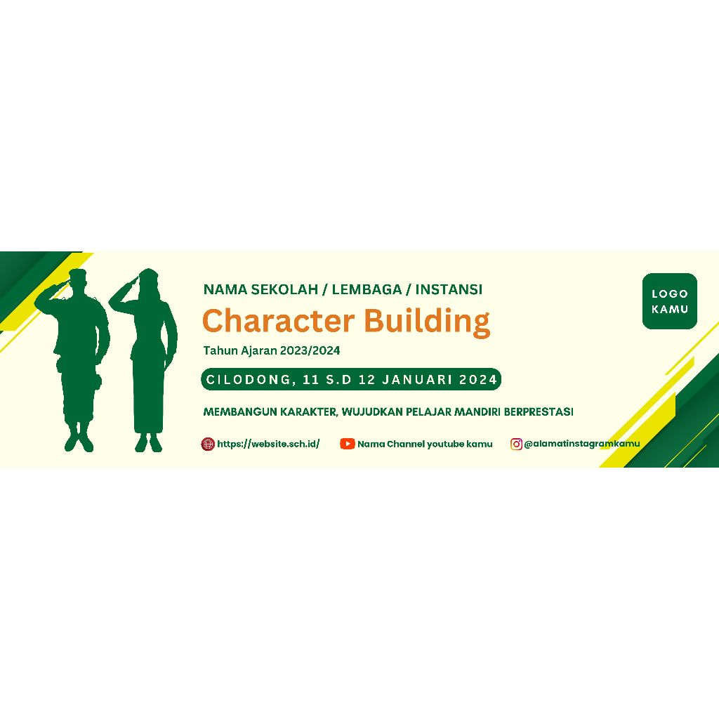 Jual Cetak Banner / Spanduk Custom - Character Building | Shopee Indonesia