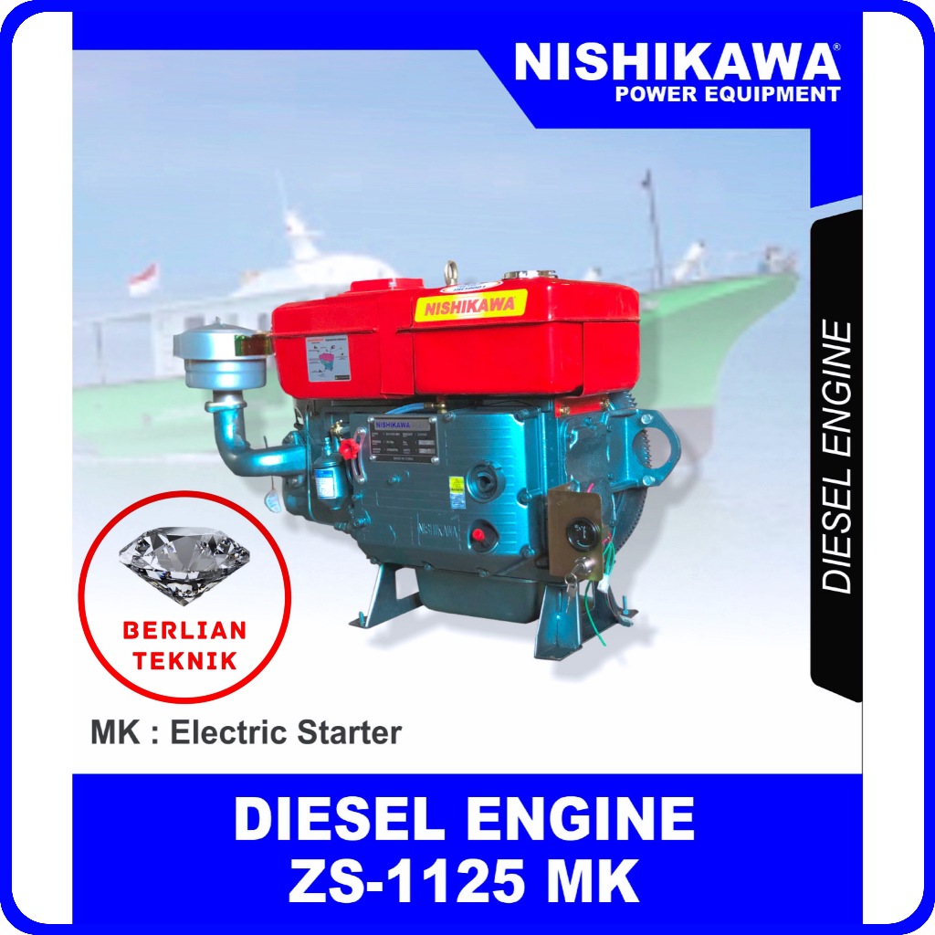 Jual Mesin Penggerak Solar Engine Diesel Nishikawa ZS 1125 / 30 HP Starter | Shopee Indonesia