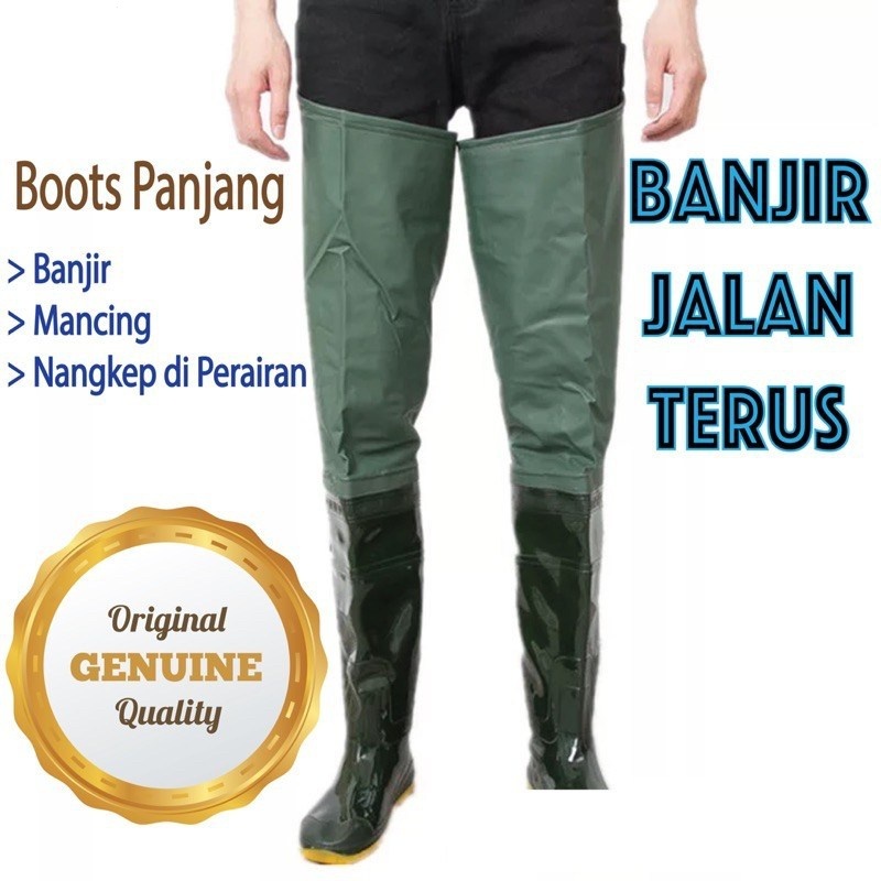 Jual Rice field farmer boots long boots 80cm premium rubber Paddy boots ...