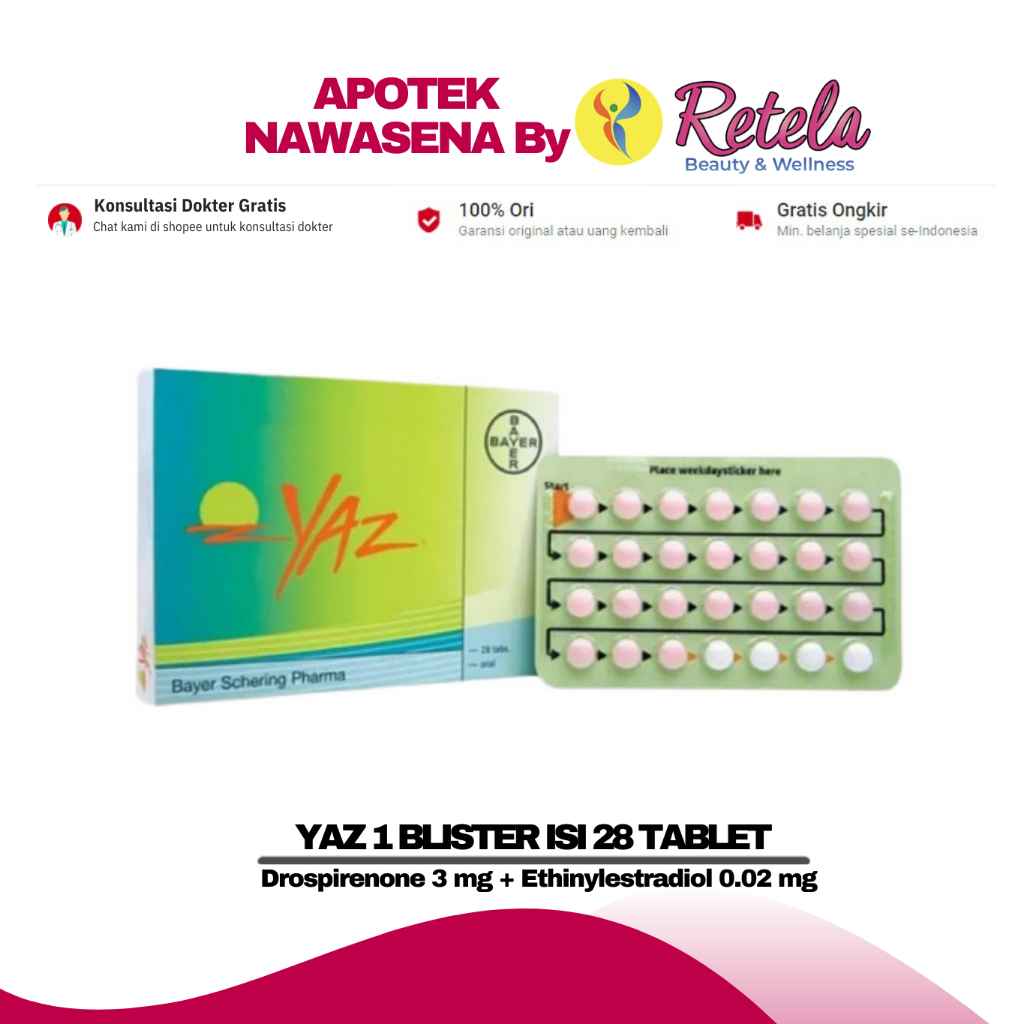Jual YAZ 1 BLISTER 28 TABLET / PIL KB | Shopee Indonesia