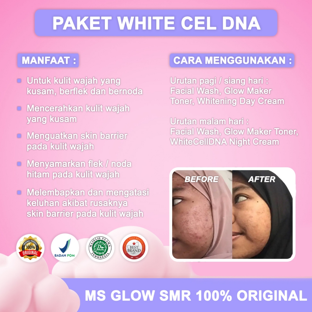 Jual Ms Glow Paket Wajah Lengkap All Produk 100% Original - Whitening ...