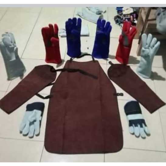 Jual Apron Las Kulit, Set Apron, Sarung Tangan Kulit, Sarung Tangan ...