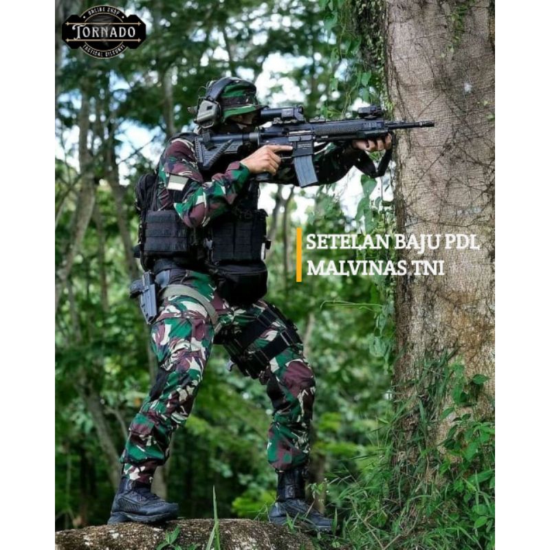 Jual (PUSAT TACTICAL BANDUNG) Setelan Baju PDL Malvinas TNI AD Bahan Velbed Premium Loreng ...