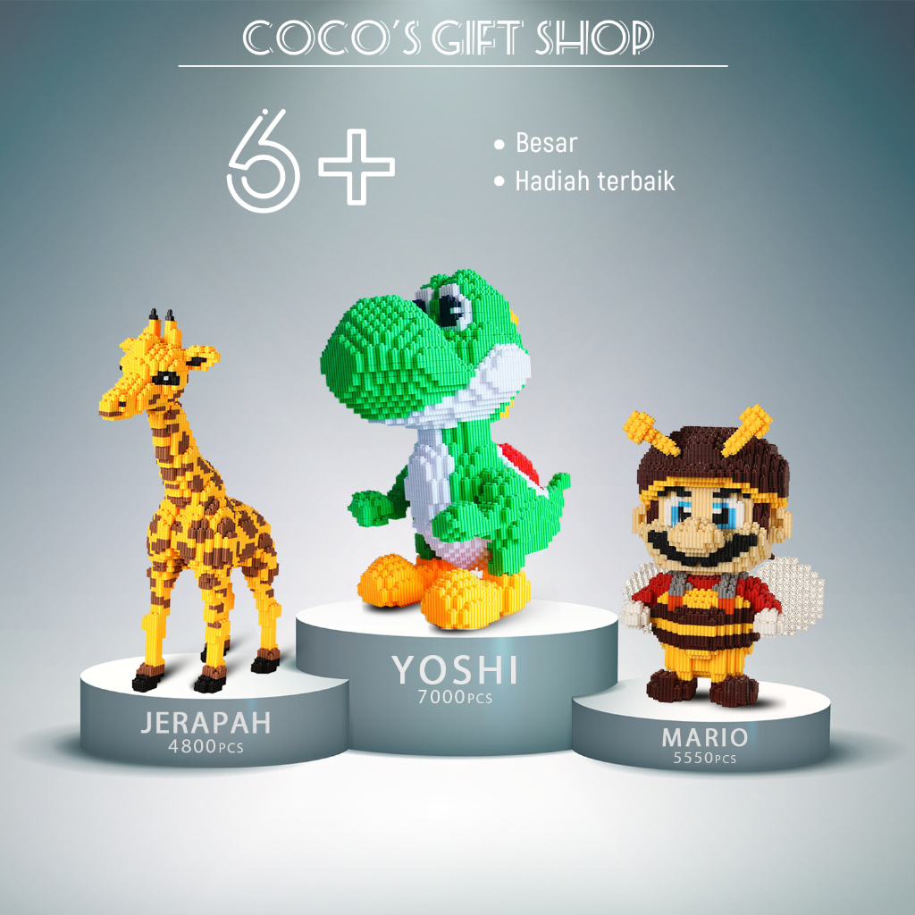 Jual 【5000+pcs】Nano Block Mario Besar Bricks/ Mainan Balok 3D/Mainan ...