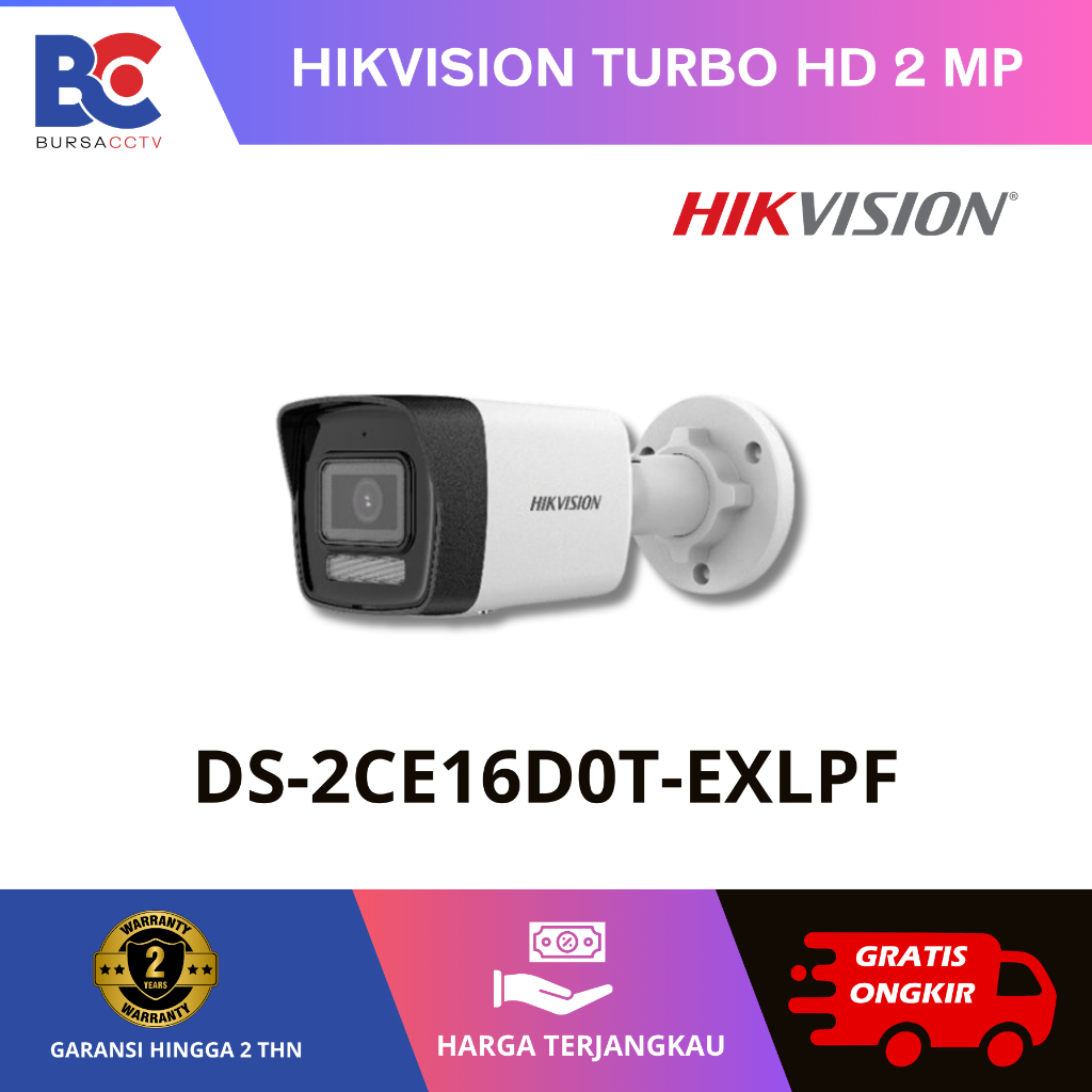 Jual CCTV HIKVISION Turbo HD 2 MP Outdoor (DS-2CE16D0T-EXLPF) | Shopee Indonesia