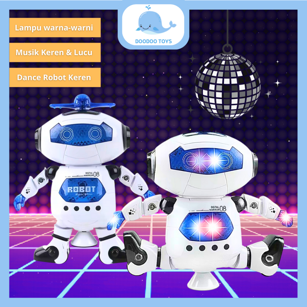 Jual MAINAN ROBOT DANCE ROTATING 360 - Mainan Anak Dancing Robot 6678-5 ...