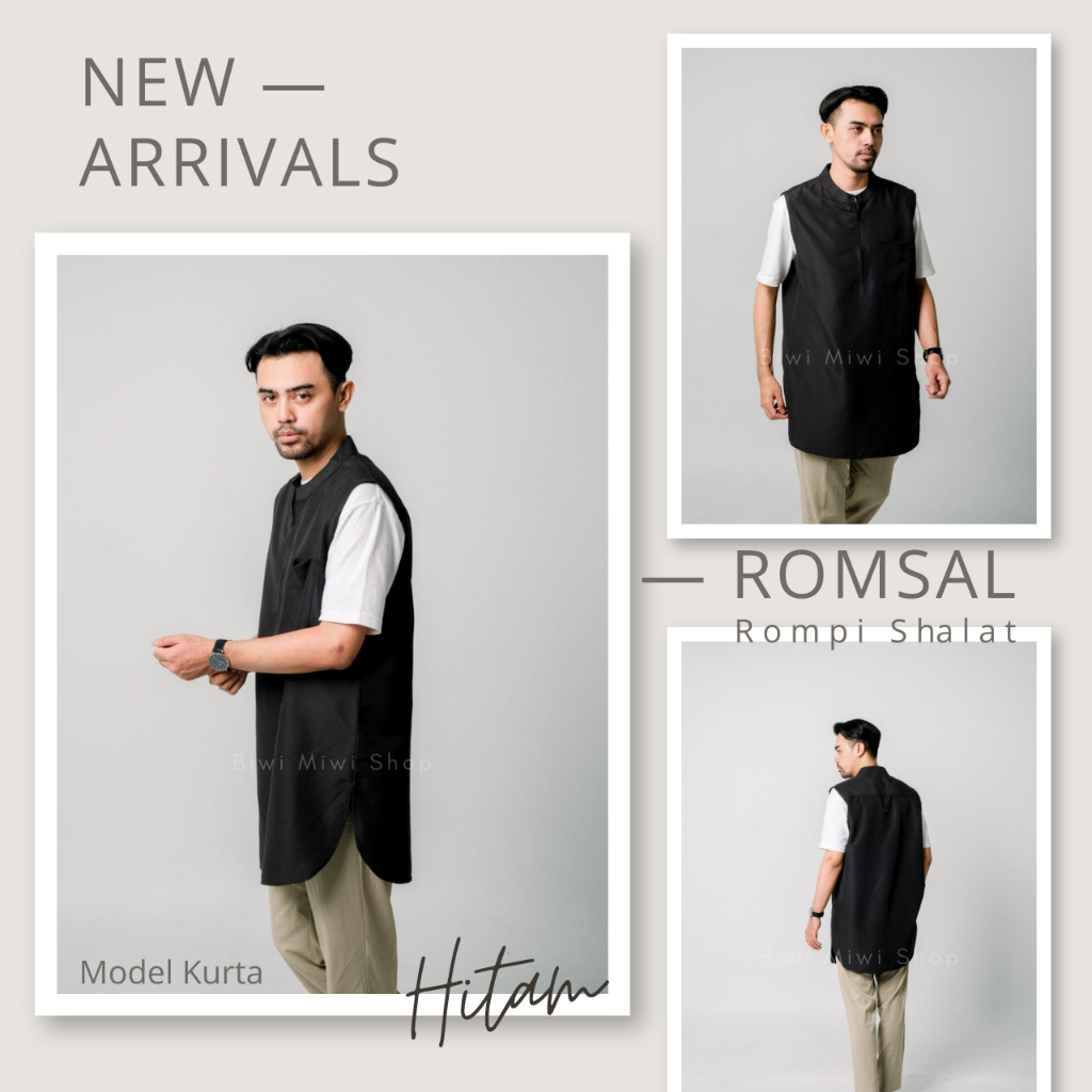 Jual LATIF Romsal Series Rompi Shalat Pria Eksklusif Bahan Katun Model Koko dan Kurta | Shopee ...
