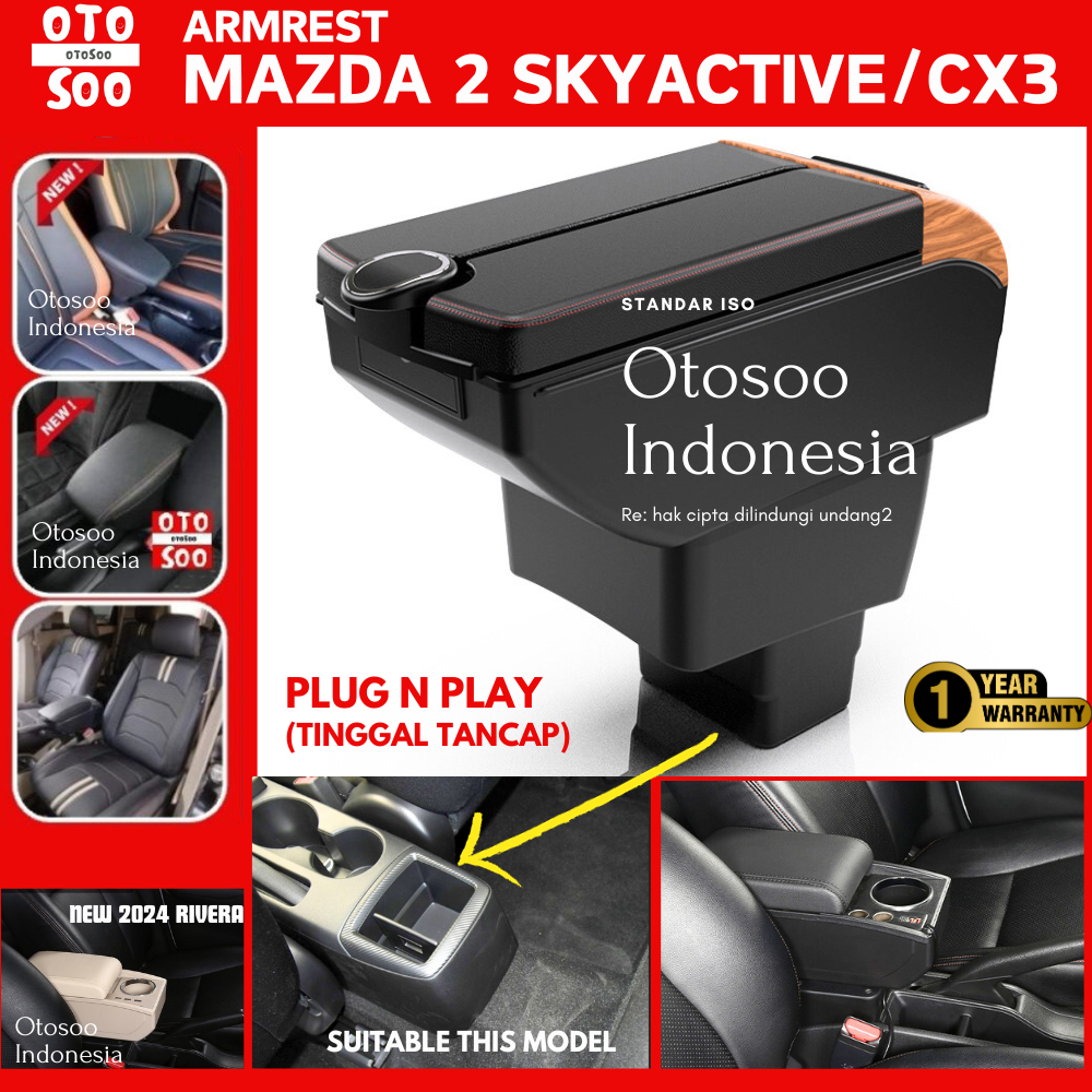 Jual Armrest Mazda 2 Skyactive /mazda CX3 - AutoGrand Armrest mazda 2 ...