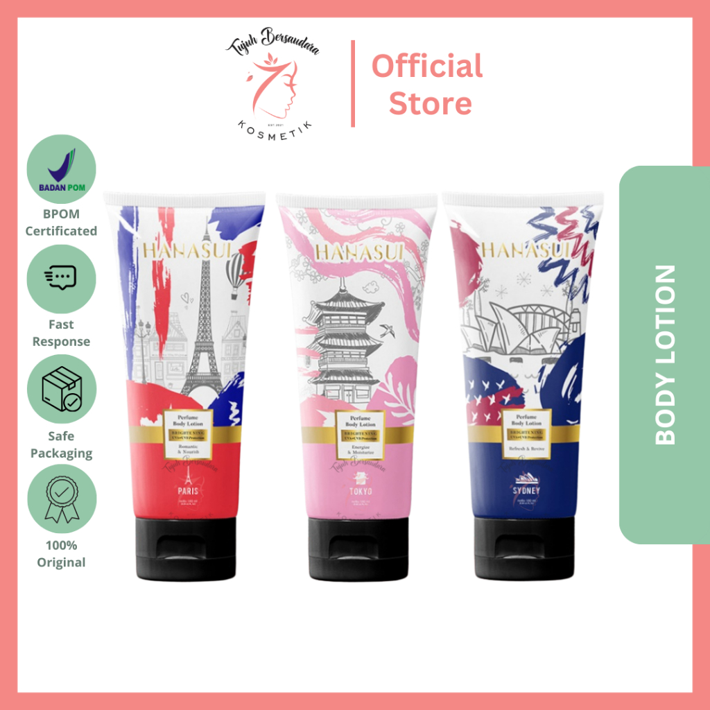 Jual Hanasui Brightening Perfume Body Lotion Series | Tokyo | Paris ...