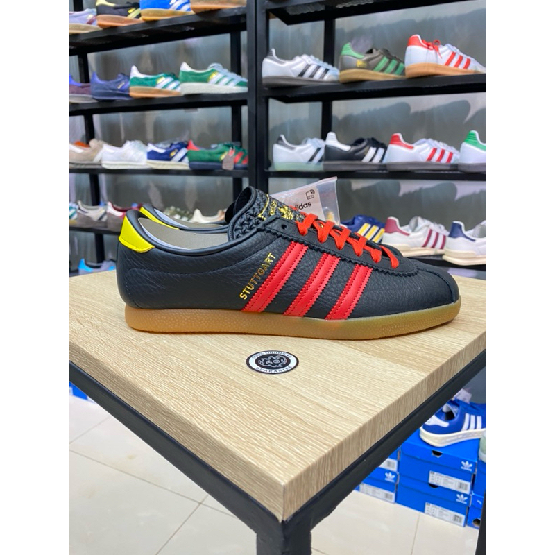 Jual ADIDAS STUTTGART [BLACK/RED] #FX7774 HAGUSNEAKER GARANSI 100% ...