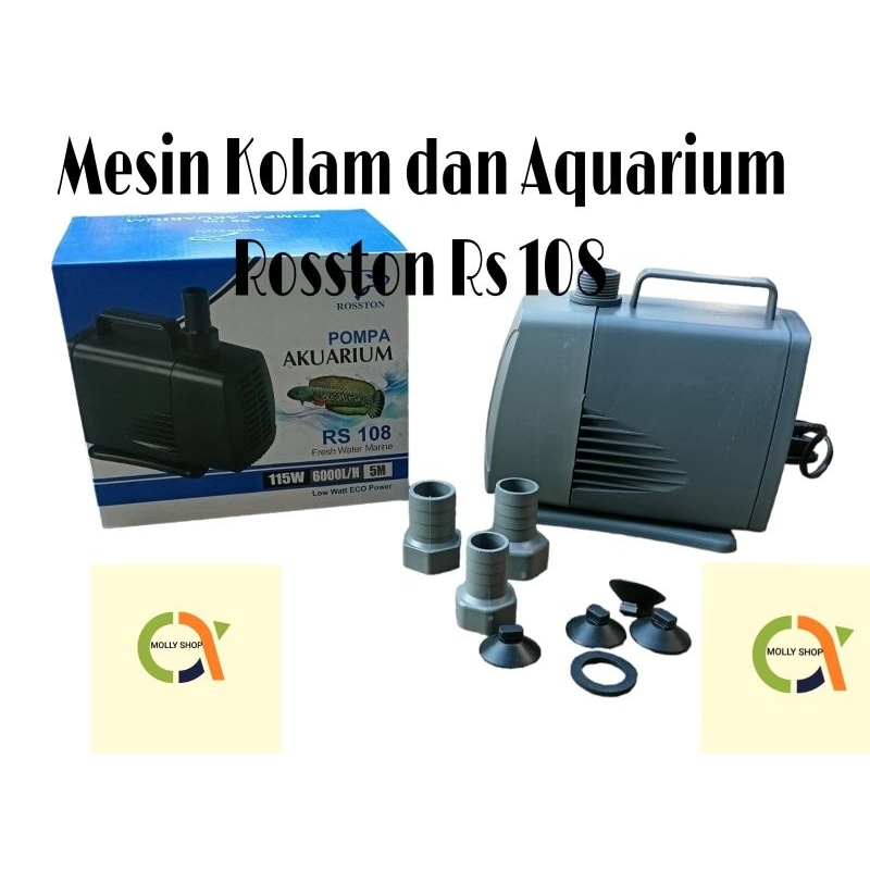 Jual POMPA PUMP Aquarium dan Kolam Rosston RS 108 POMPA AIR KOLAM ...