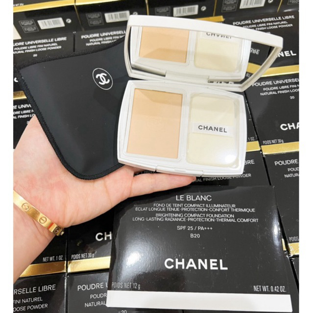Jual NEW CH@NEL Le Blanc Brightening Compact Foundation SPF 25 REFILL Bedak Padat | Shopee Indonesia