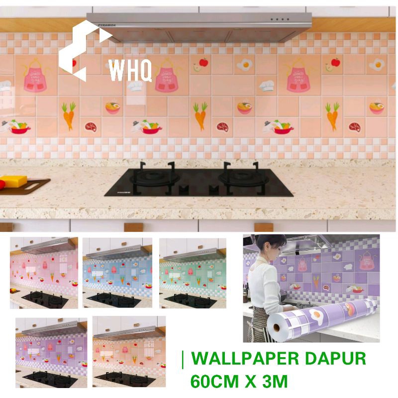 Jual WALLPAPER DINDING DAPUR ANTI MINYAK / AIR / TAHAN PANAS 60CM X ...