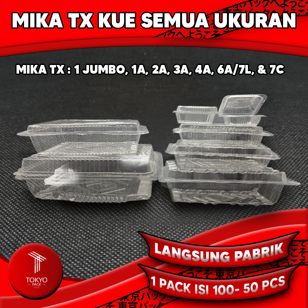 Jual Plastik mika kue semua ukuran / mika kotak makanan besar / Box ...