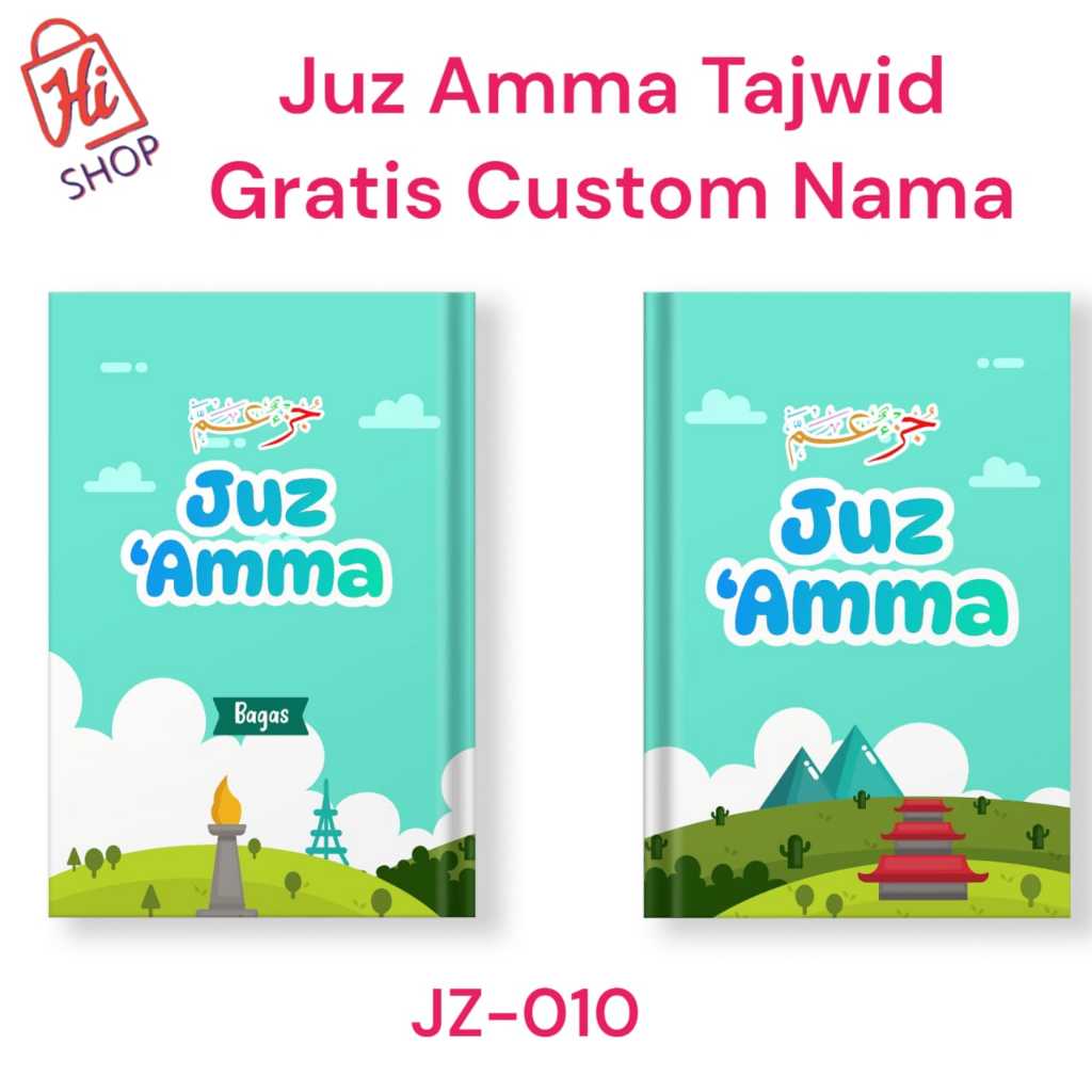Jual Juz Amma Tajwid Warna 7 in 1 [JZ-010] Gratis Custom Free Nama dan Foto Cover Bukan Sticker ...