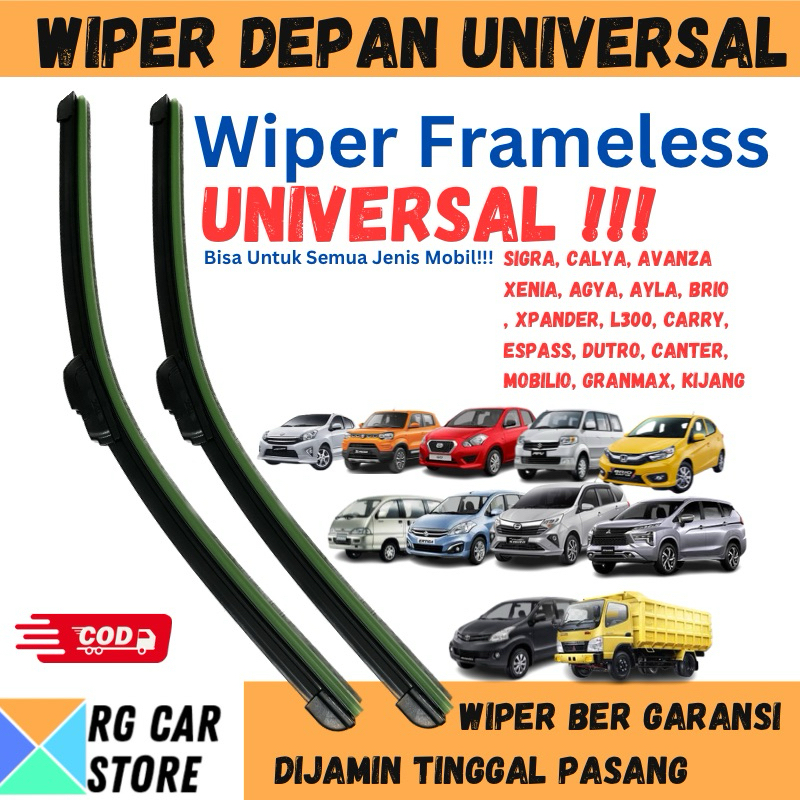 Jual Wiper Mobil Frameless Universal Dijamin Cocok Untuk Semua Jenis ...