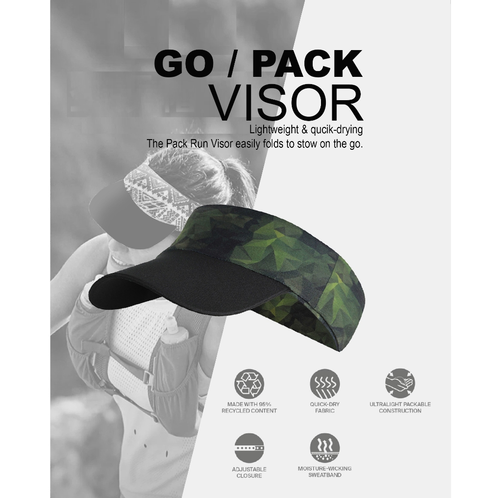 Jual GO / PACK VISOR CAP / TOPI LARI RUNNING/ TRAIL VISOR CAP / TOPI ...