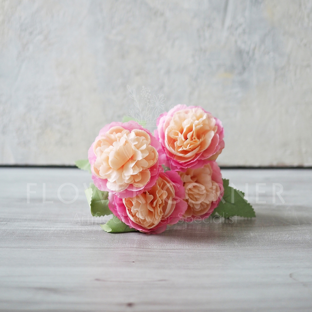 Jual Bunga Artificial Blooming Garden Rose 5 Kuntum Colorful (B23260 ...
