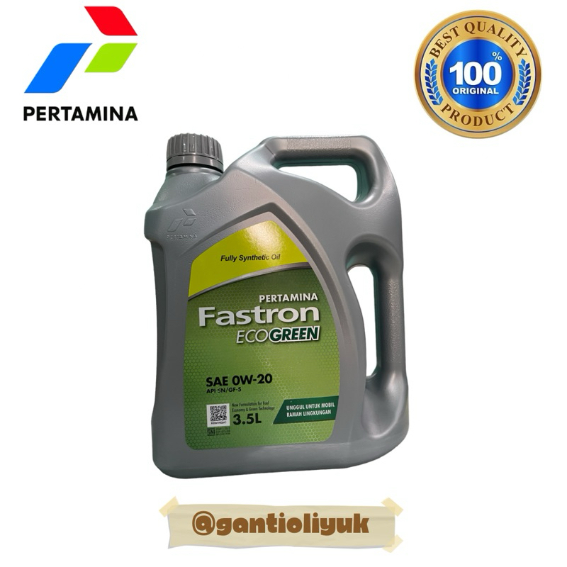 Jual Oli Mesin Pertamina Fastron Ecogreen SAE 0W-20 (3,5 Liter ...
