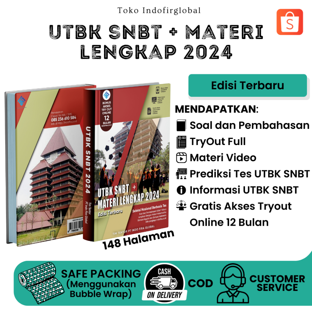 Jual BUKU TERARU UTBK SNBT + MATERI LENGKAP 2024 (Edisi Terbaru) Sesuai Dengan Kisi" Terbaru ...