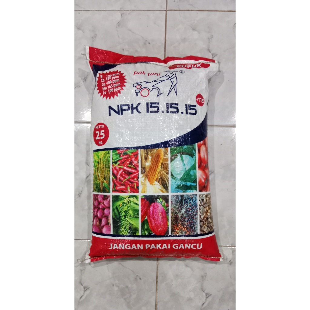Jual Pupuk NPK Pak Tani 15-15-15 + TE Kemasan Repack 1 Kg | Shopee ...