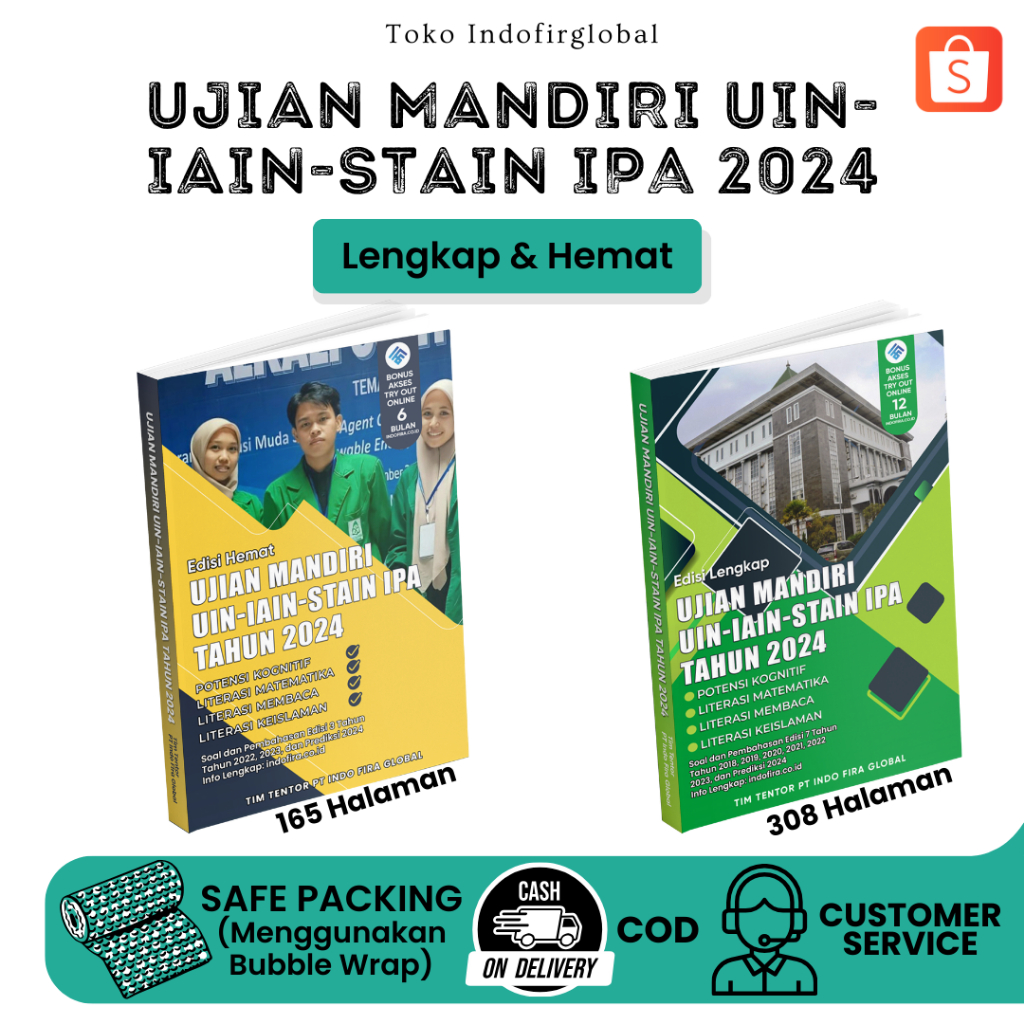 Jual New Buku UJIAN MANDIRI UIN-IAIN-STAIN IPA 2024 (Edisi Lengkap & Edisi Hemat + Gratis Akses ...