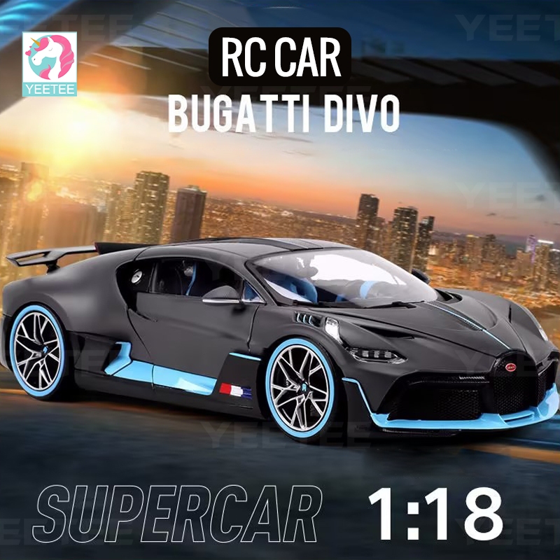 Jual Bugatti Mobil Remote Control RC SuperCar Racing 1:18 LED Light ...