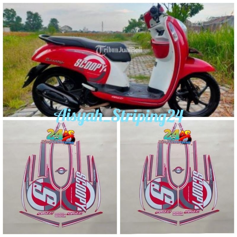 Jual Stiker striping sticker Lis les body motor honda scopy sporty 2015 ...