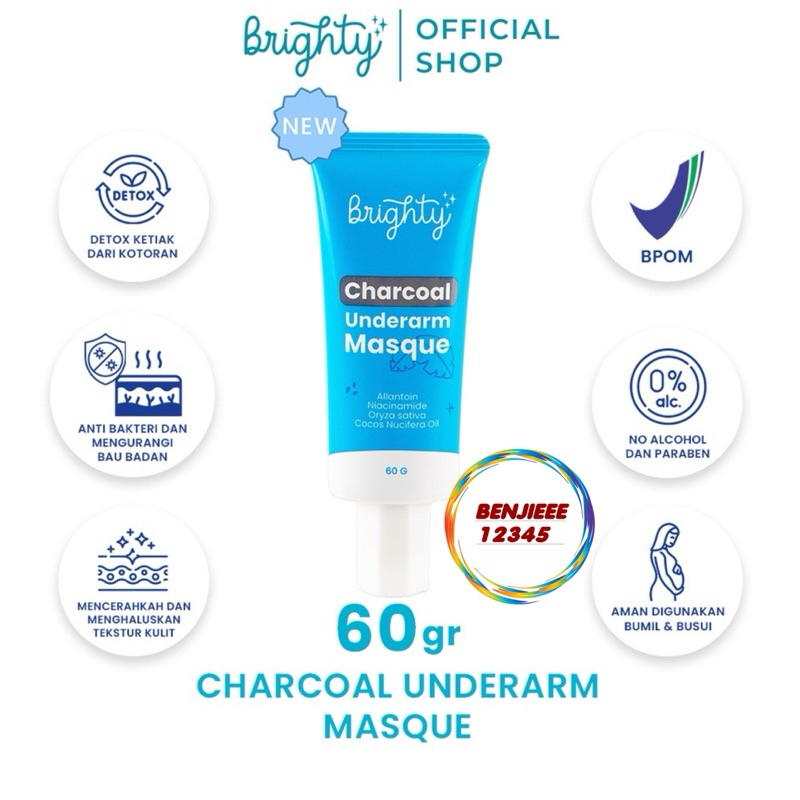 Jual Brighty Charcoal underarm masque masker ketiak mencerahkan BRIGHTY ...