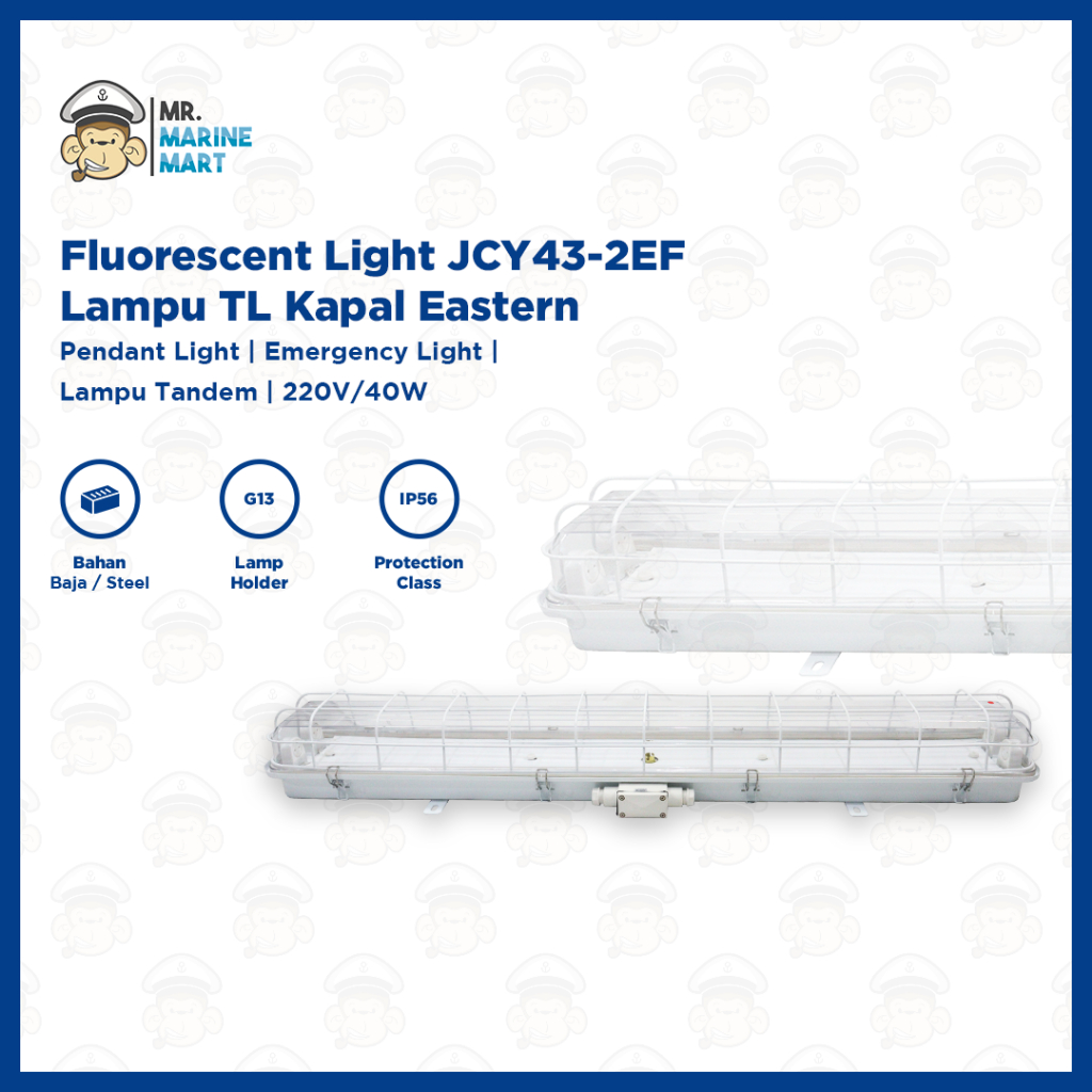 Jual Lampu TL Kapal emergency light JCY43 220V 40W | Shopee Indonesia