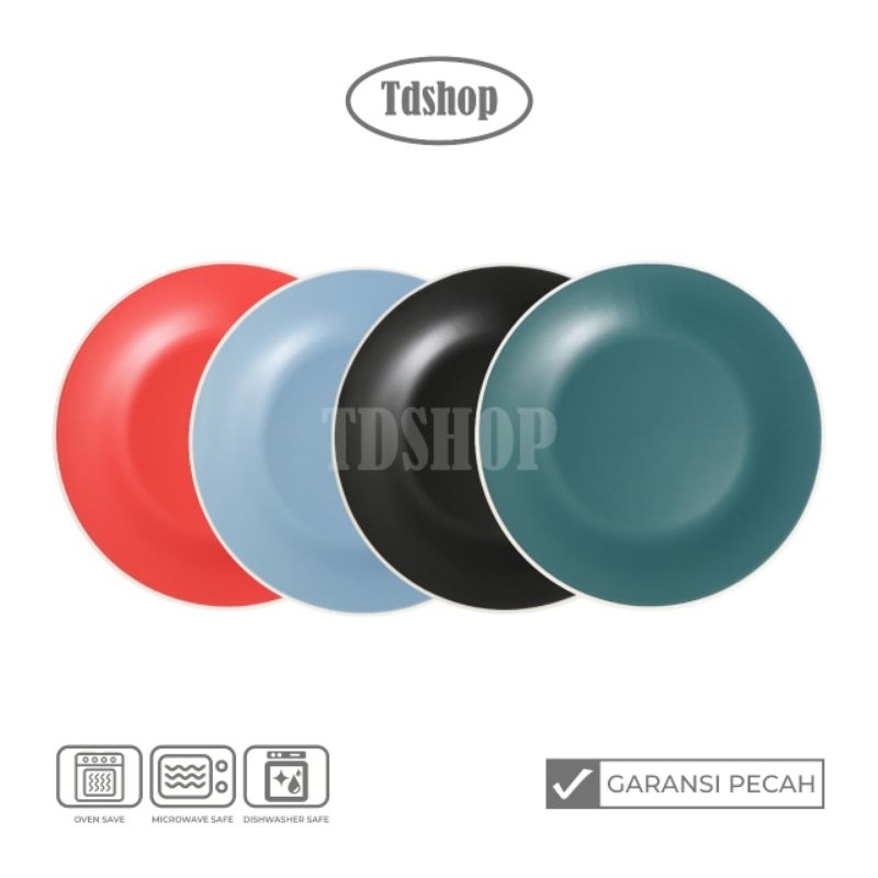 Jual TDSHOP PIRING KERAMIK CEPER 10,5 inch MATTE BIRU HIJAU MERAH HITAM ...