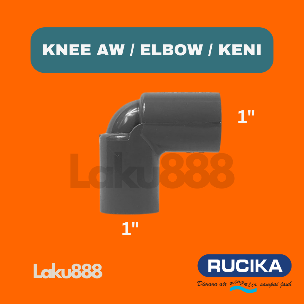 Jual Keni / Elbow / Knee 1" inch PVC Rucika AW | Shopee Indonesia