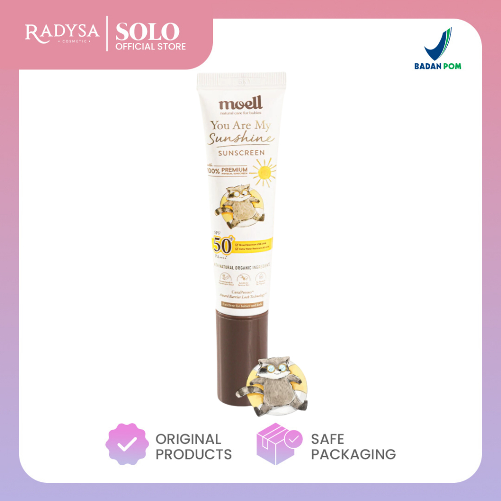 Jual 𝐑𝐀𝐃𝐘𝐒𝐀 - Moell Physical Sunscreen Anak & Bayi SPF 50+ (PA++++) 30 ...