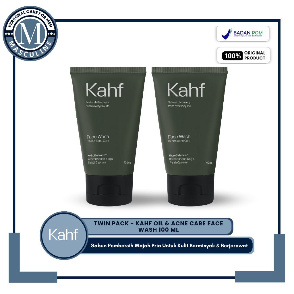 Jual Kahf Oil and Acne Care Face Wash 100 ml - Twin Pack (2 pcs ...