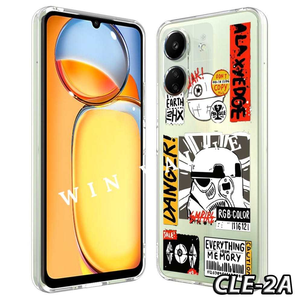 Jual Redmi 14C Redmi 13C Clear Case Bening Gambar CLE-02 Softcase clear ...