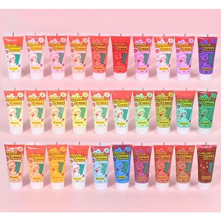 Jual Deco Cream (Sudah Dapat Spuit) Liquid Clay 50ml untuk Dekorasi DIY ...