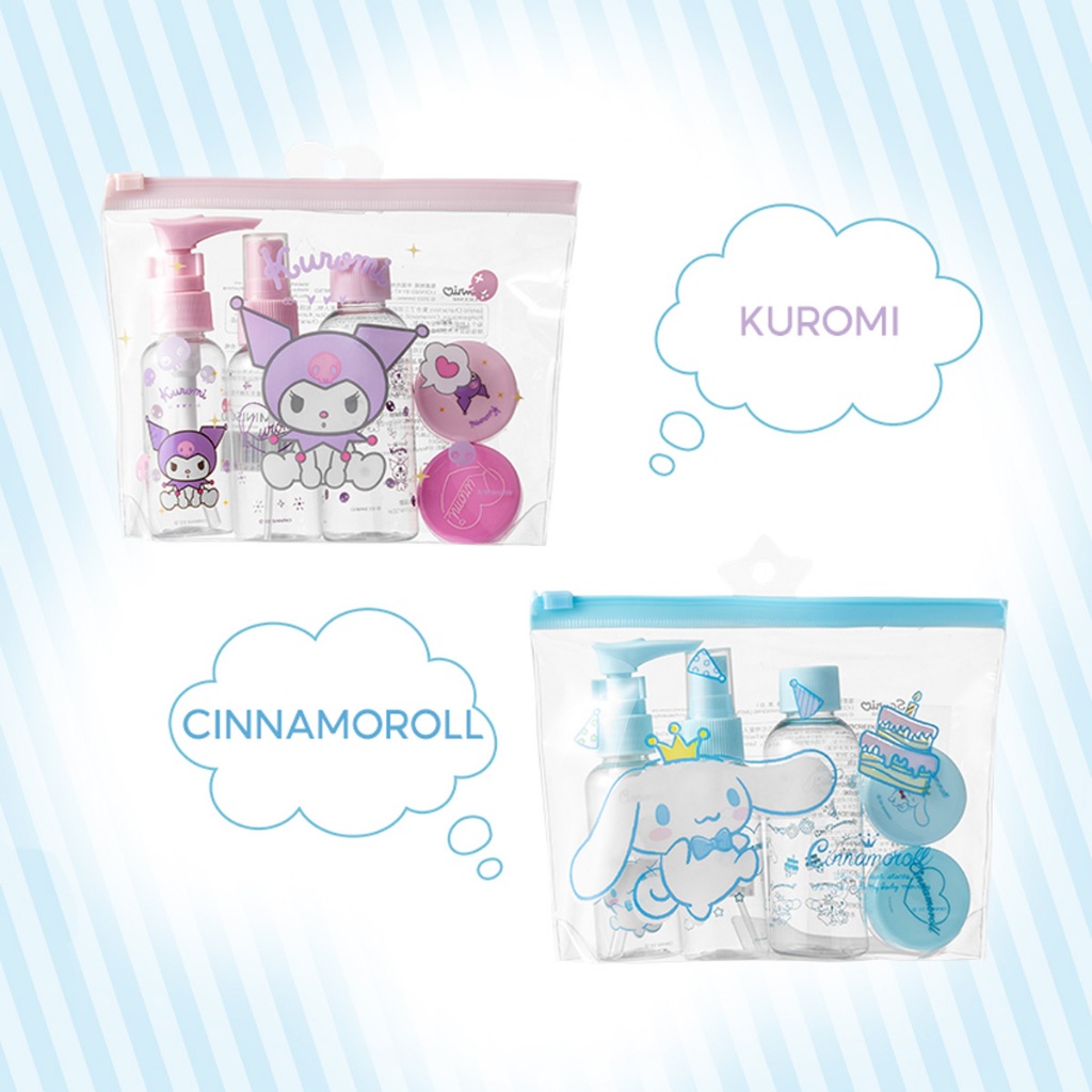 Jual MINISO X Sanrio Travel Toiletries 5pcs Botol Spray Travel Kit ...