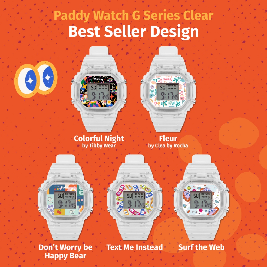 Jual Paddywatch G Series Clear - Jam Tangan Rubber Digital Custom ...