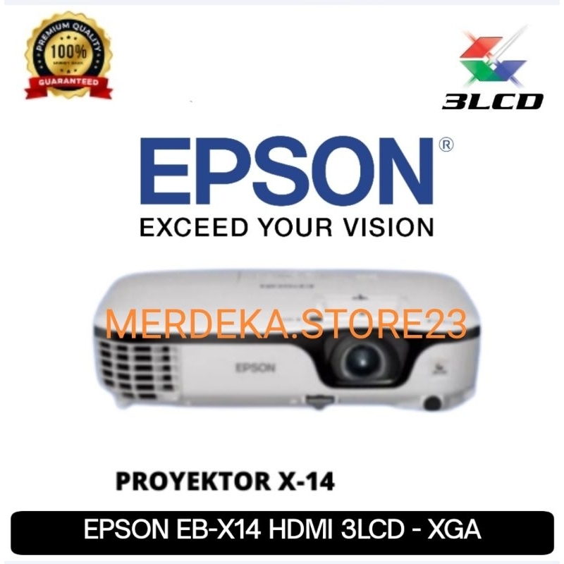 Jual PROYEKTOR EPSON EB-X14 EBX14 EB X14 XGA 3000 ANSI LUMENS HDMI 3LCD PROJECTOR BRIGHTNESS ...