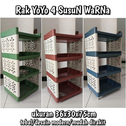 Jual RAK PLASTIK SUSUN YOYO RAK SERBAGUNA 4 SUSUN RAK APARTEMEN ...
