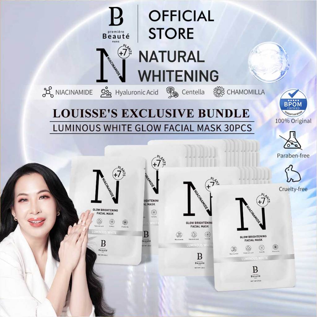 Jual [Live][Louisse's Exclusive] PREMIERE BEAUTE Whitening Facial Masks ...